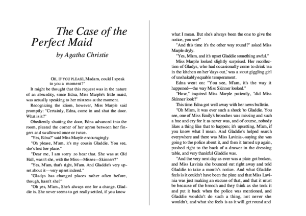 (PDF) The Case of the Maid