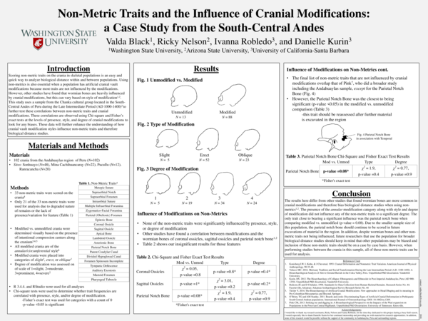 (PDF) SAA Poster- Non-Metric Traits and the Influence of Cranial ...