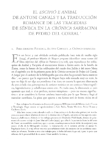 (PDF) El «Escipió e Anibal» de Antoni Canals y la traducción romance de ...