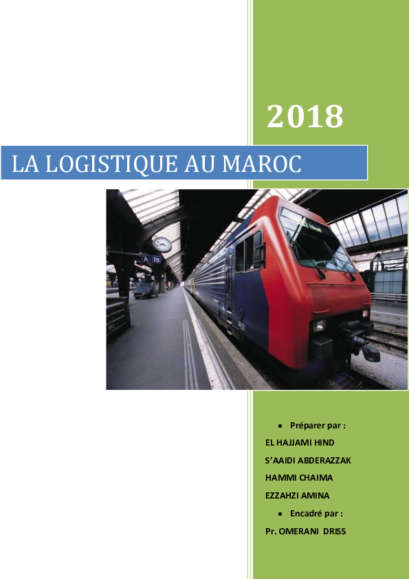 (DOC) la LOGISTIQUE au maroc