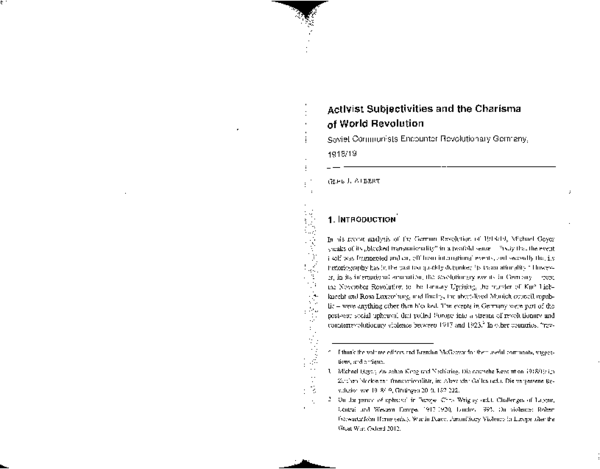 (PDF) Activist Subjectivities and the Charisma of World Revolution ...