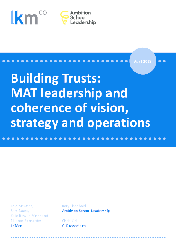 (PDF) Building Trusts: MAT leadership and coherence of vision, strategy ...