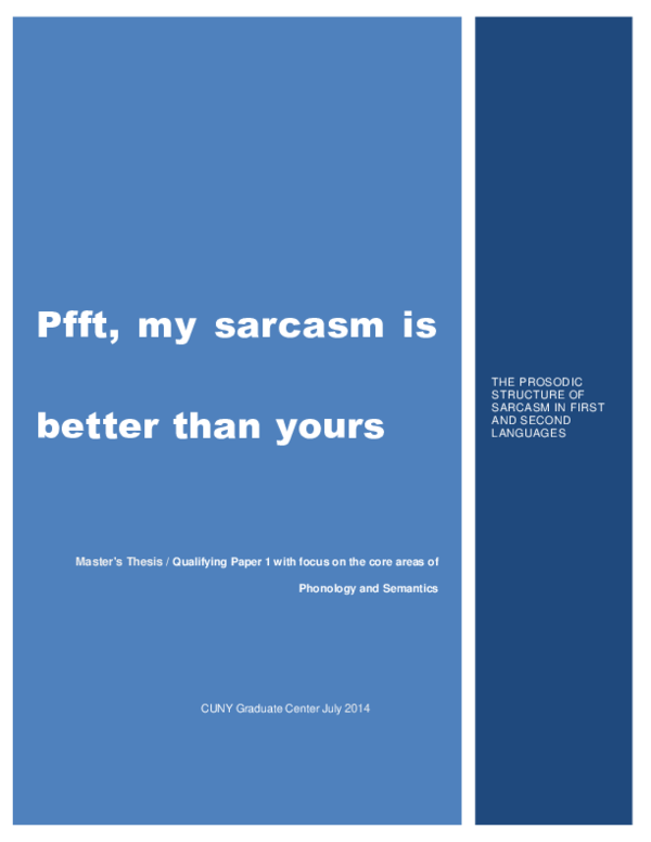 (PDF) Pfft, my sarcasm is better than yours