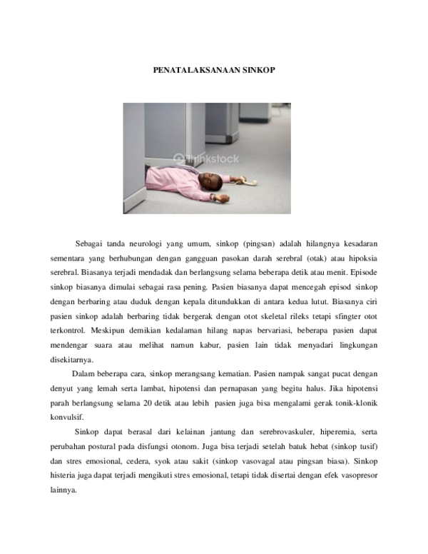 (DOC) PENATALAKSANAAN SINKOP