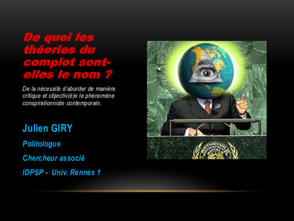 (PPT) De quoi les théories du complot sont-elles le nom ? De la ...