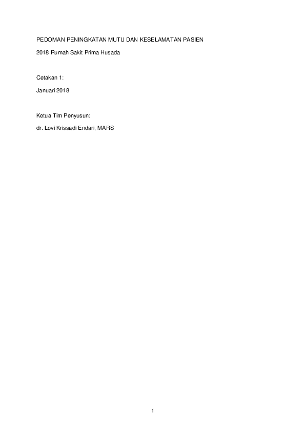 (DOC) PEDOMAN mutu PMKP RSPH