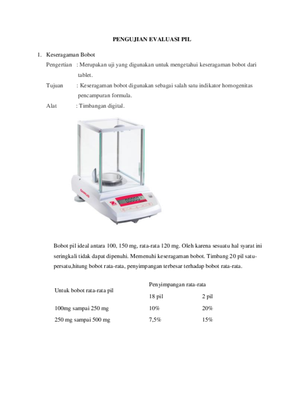 (DOC) PENGUJIAN EVALUASI PIL
