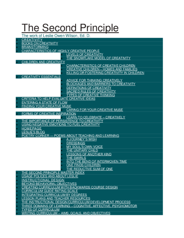 (DOC) The Second Principle