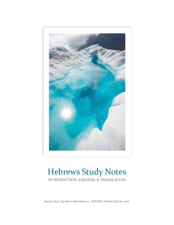 (DOC) Hebrews Study Notes.docx