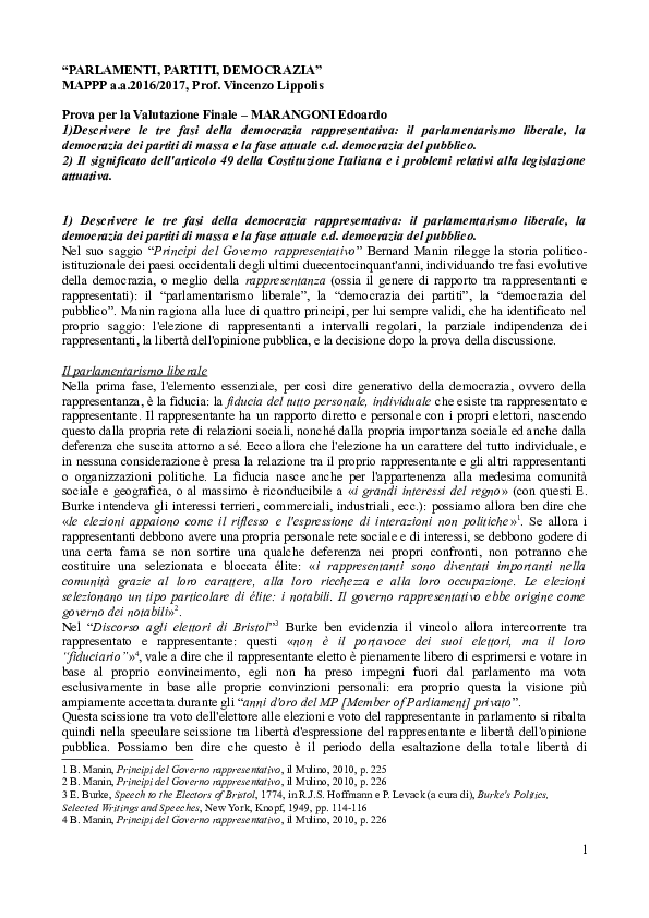 (PDF) Le 3 Fasi della Democrazia Rappresentativa & Il significato dell ...