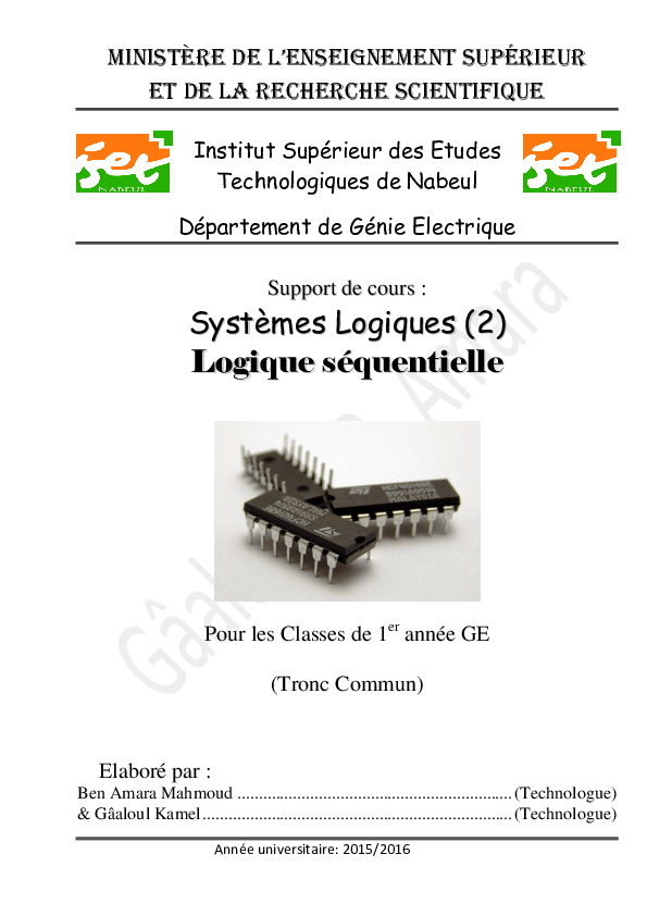 (PDF) Ministère de L'enseigneMent supérieur et de LA Recherche Scientifique