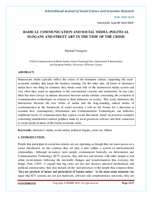 (PDF) Radical Communication and Social Media – Political Slogans and ...