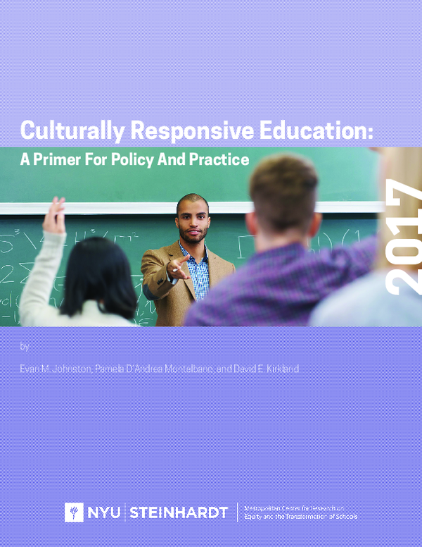 (PDF) Culturally Responsive Education: A Primer for Policy and Practice
