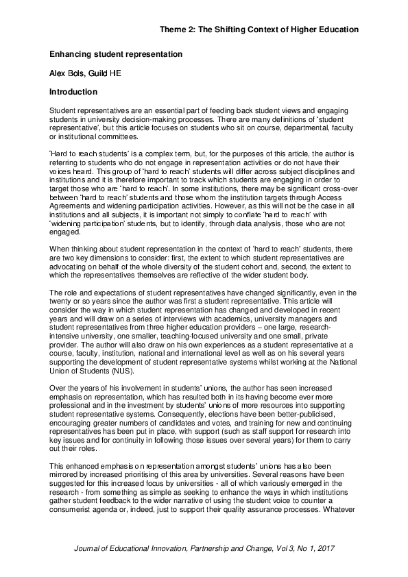 (PDF) Enhancing Student Representation | Alex Bols - Academia.edu