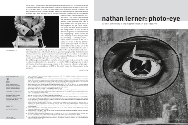 (PDF) Nathan Lerner. Photo-Eye