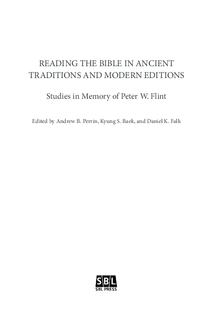 (PDF) Translation and Rewriting in the Genesis Apocryphon