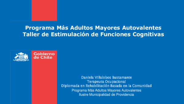 (PDF) Programa Más Adultos Mayores Autovalentes Taller de Estimulación ...