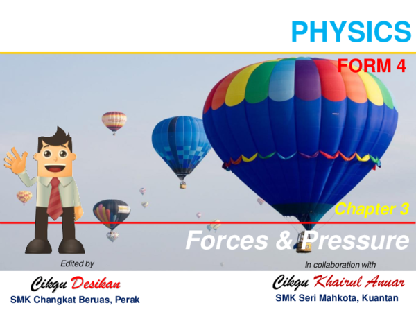 (PDF) Forces & Pressure PHYSICS FORM 4 SMK Changkat Beruas, Perak In ...