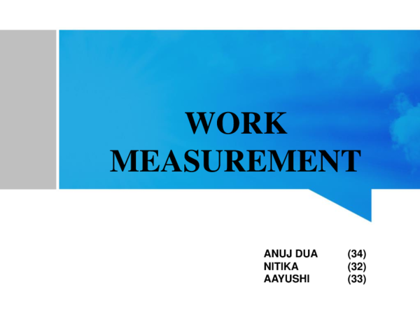 (PPT) Work measurement