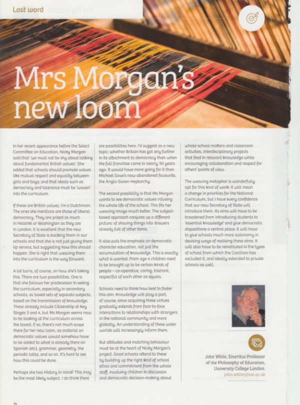 (PDF) Fundamental British values: Mrs Morgan's New Loom (2015) | John ...