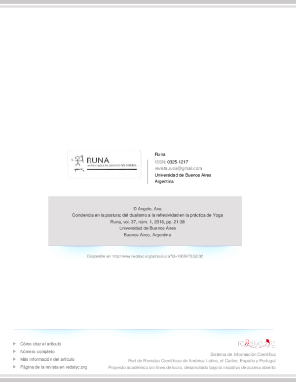 (PDF) Conciencia en la postura del dualismo a la reflexividad en la yoga