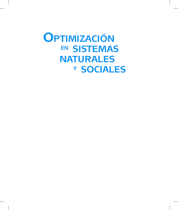 (PDF) Optimización en sistemas naturales y sOciales