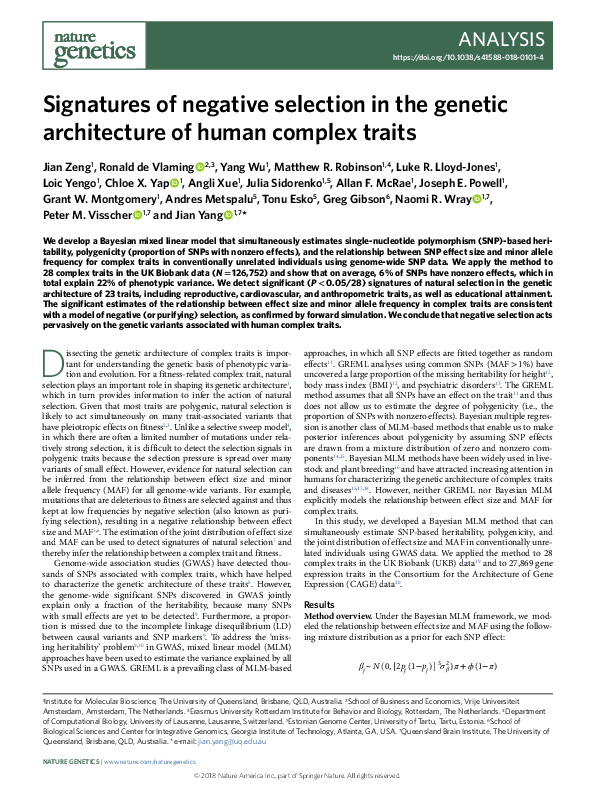 PDF Signatures Of Negative Selection In The Genetic Architecture Of pdf-signatures-of-negative-selection-in-the-genetic-architecture-of