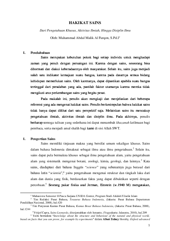 (PDF) HAKIKAT SAINS