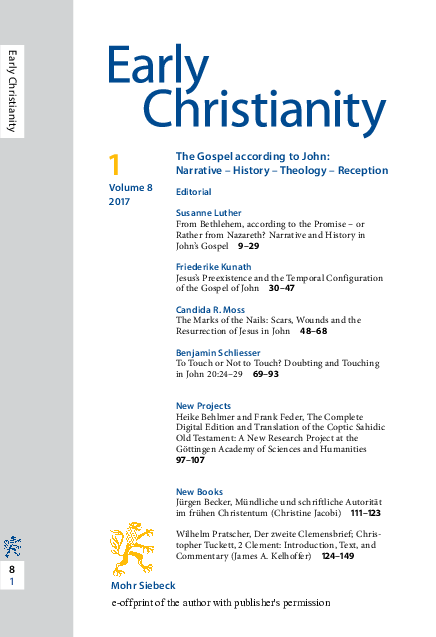 (PDF) To Touch or not to Touch. Doubting and Touching in John 20:24-29