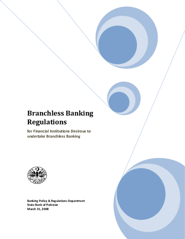 (PDF) Branchless Banking Regulations for Financial Institutions ...