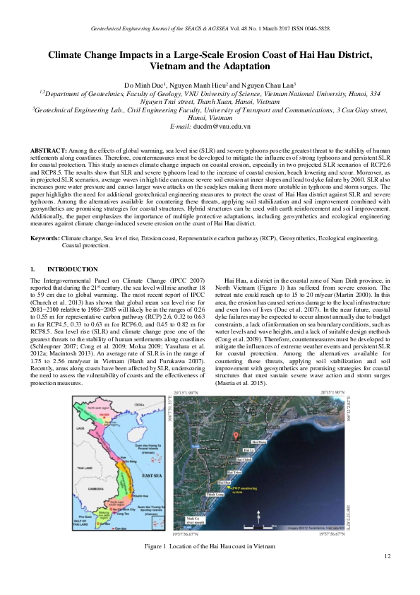 (PDF) Climate Change Impacts in a Large-Scale Erosion Coast of Hai Hau ...