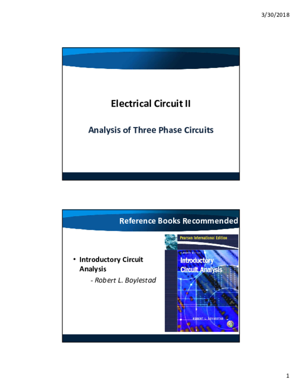 (PDF) Electrical Circuit II Analysis of Three Phase Circuits Reference ...