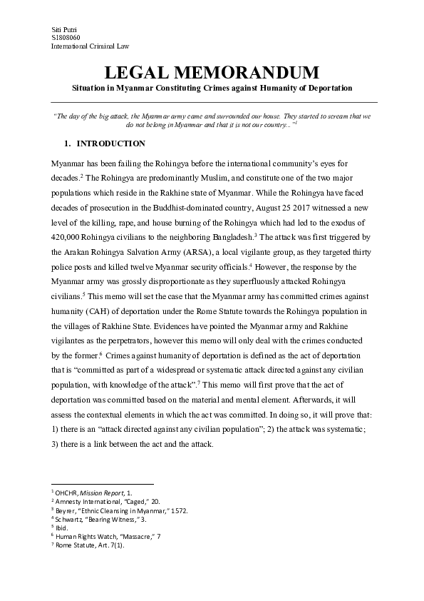 (PDF) Legal Memorandum