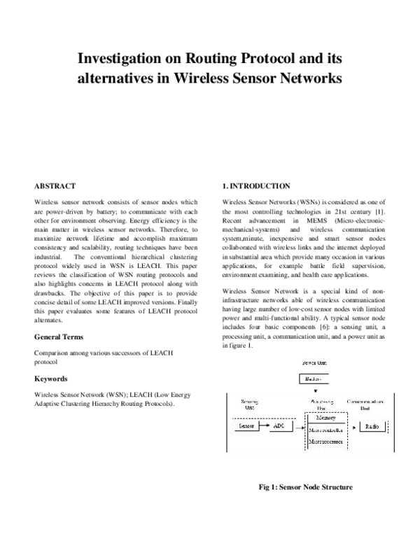 Doc Investigation On Routing Protocol And Its Alternatives In