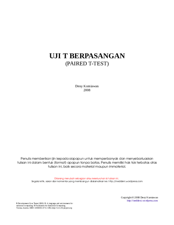 (PDF) UJI T BERPASANGAN (PAIRED T-TEST