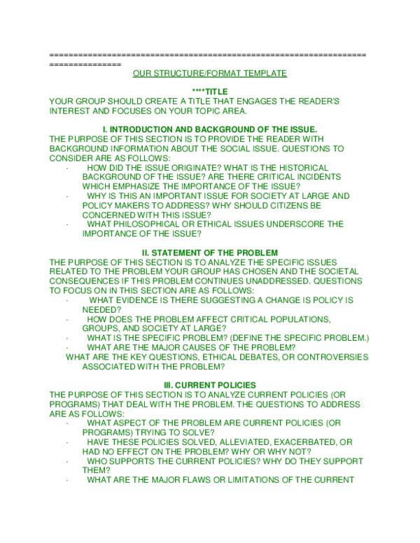 (DOC) Policy Paper Format