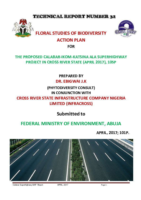 (PDF) FLORAL STUDIES OF BIODIVERSITY ACTION PLAN FOR THE PROPOSED ...