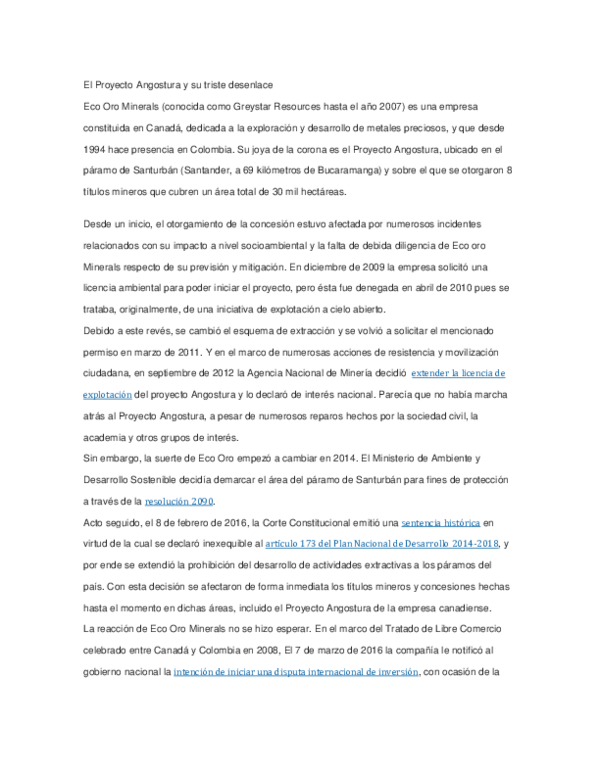 (DOC) El Proyecto Angostura y su triste desenlace | Steven Saavedra ...