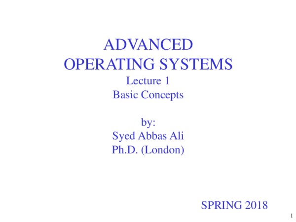 (PPT) Lecture 1 Basic Concepts