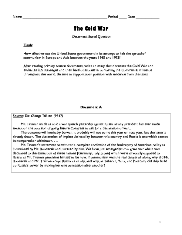 (PDF) The Cold War