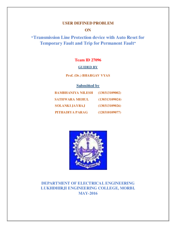 (PDF) " Transmission Line Protection device with Auto Reset for ...