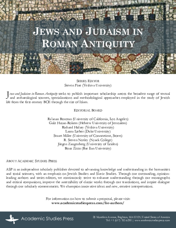 (PDF) Jews and Judaism in Roman Antiquity