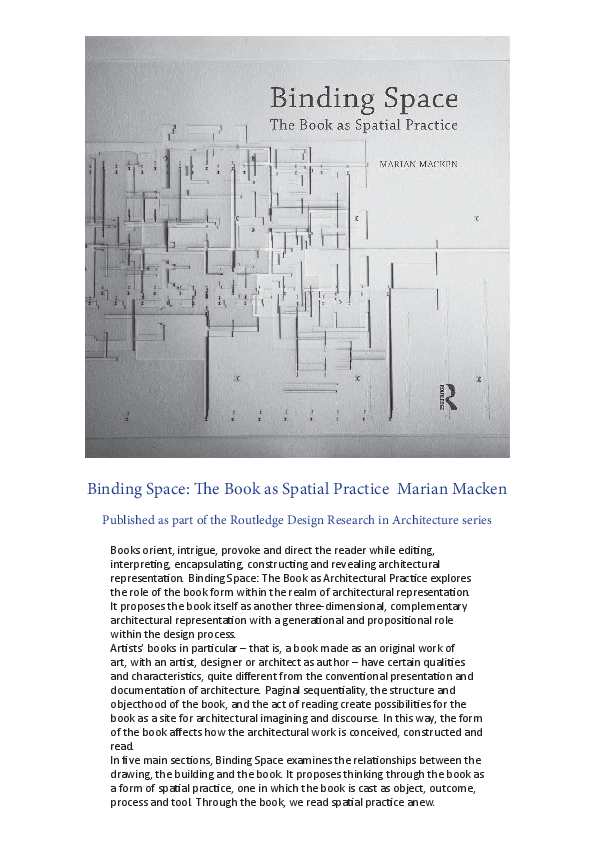 (PDF) Binding Space: The Book as Spatial Practice