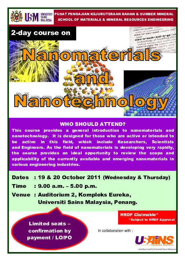 (PDF) 2-day course on nanomaterials and nanotechnology