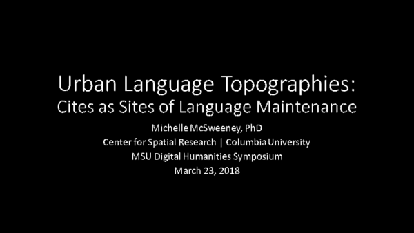 (PDF) Urban Language Topographies: Cites as Sites of Language Maintenance