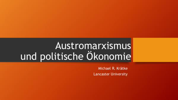 (PPT) Austromarxismus und politische Ökonomie