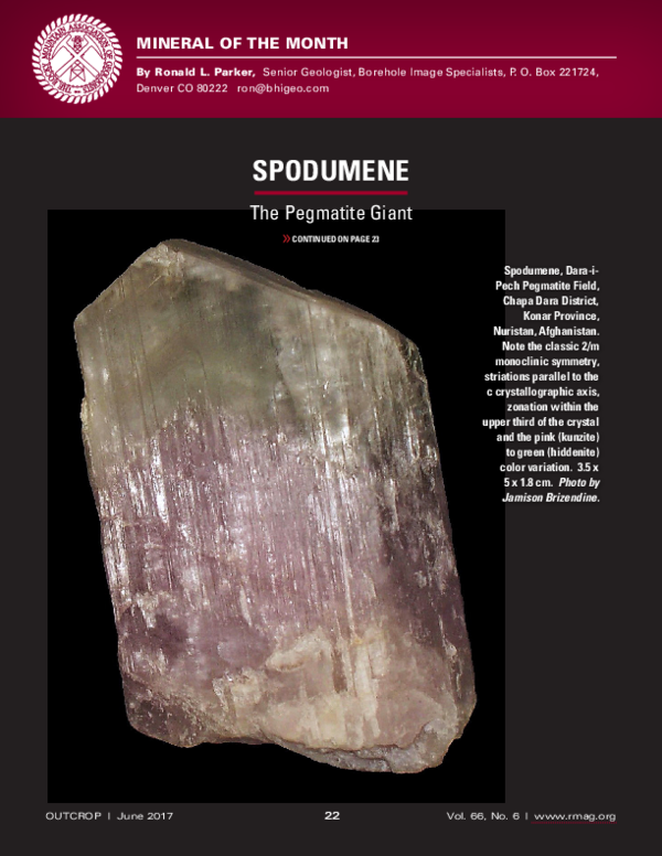 (PDF) Parker 2017 Spodumene - The Pegmatite Giant