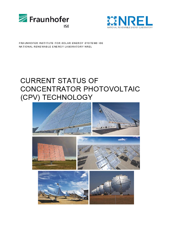 (PDF) Current Status of Concentrator Photovoltaic (CPV) Technology