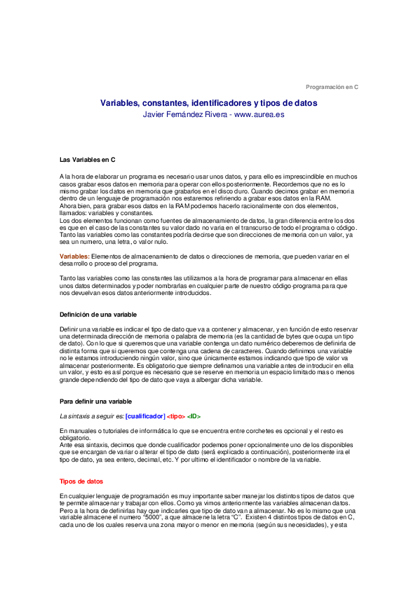 (PDF) Variables, constantes, identificadores y tipos de datos Las ...