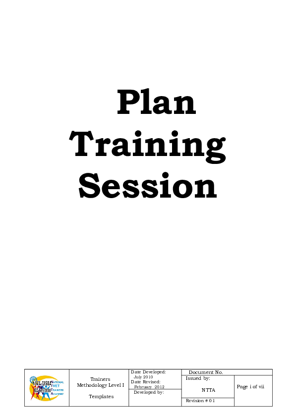 (DOC) Plan Training Session